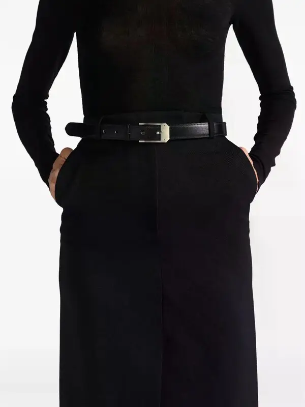THE ARKOW Anastasia Belt-loops Midi Skirt
