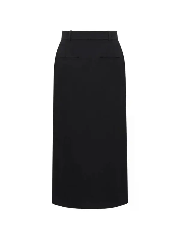 THE ARKOW Anastasia Belt-loops Midi Skirt