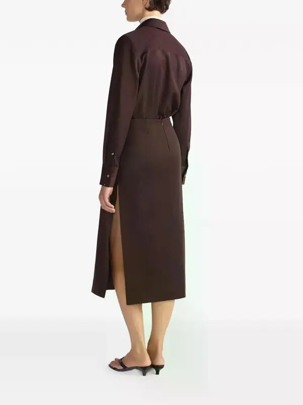 THE ARKOW Lily Side-slit Midi Skirt