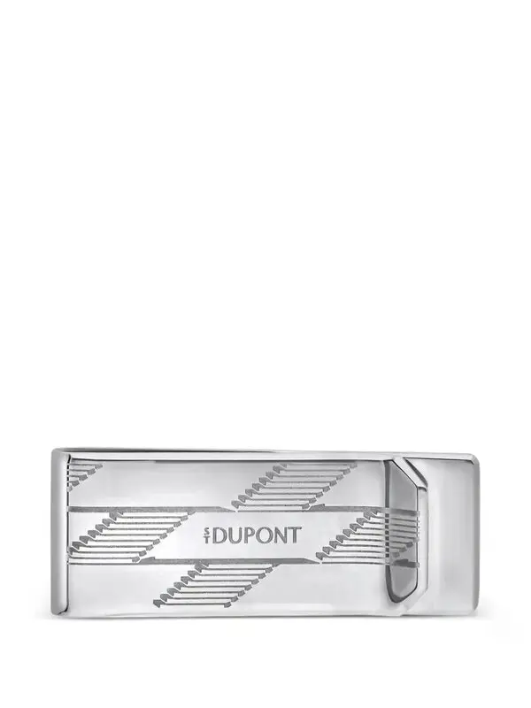 S.t. Dupont Engraved Logo-plaque Money Clip - Silver