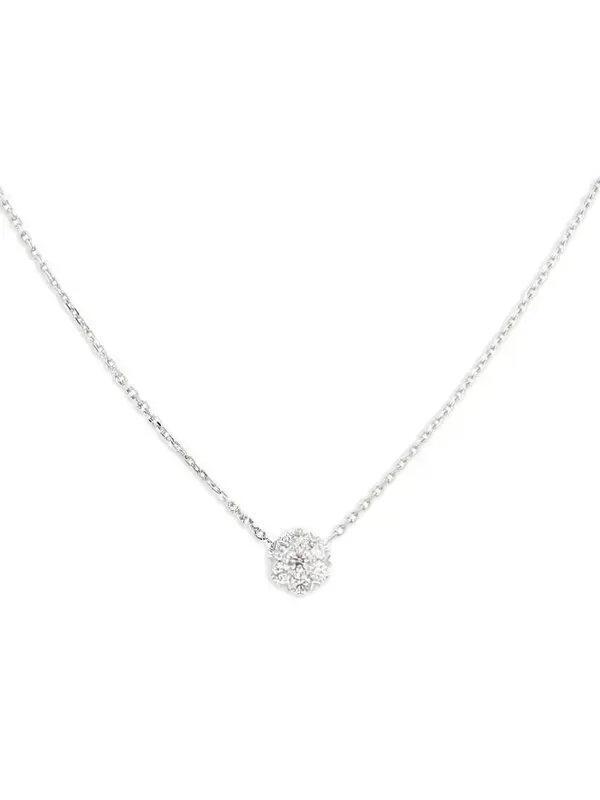 Van Cleef & Arpels 0.73 Carat Diamond Fleurette Necklace In White Gold - Silver