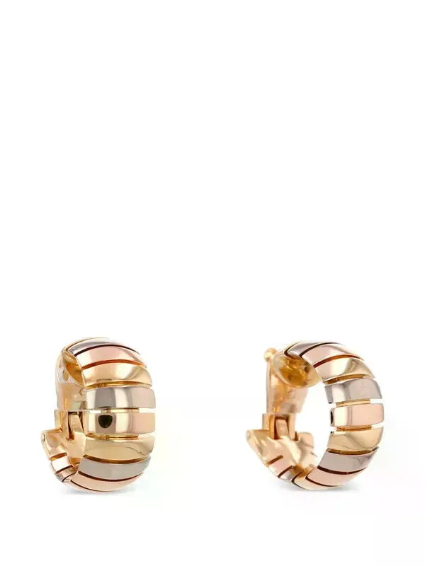 Cartier Tri-colour Tubogas Hoop Earrings