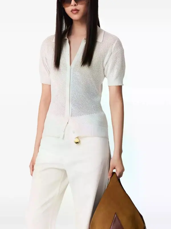 Stella McCartney Short-sleeve Mesh Knit Top