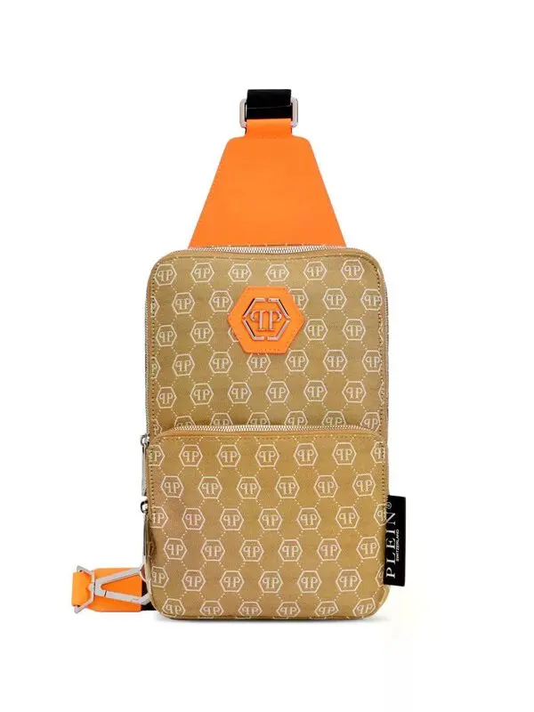 Philipp Plein Monogram Jacquard Messenger Bag - Neutrals