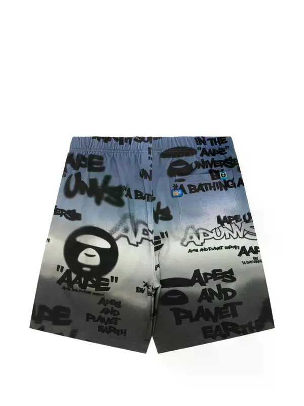 AAPE BY *A BATHING APE Graffiti Print Shorts