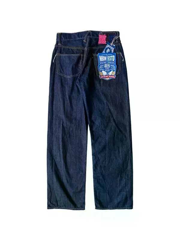 NBDN DENIM Estd 012 Sashiko-patch Straight-leg Jeans