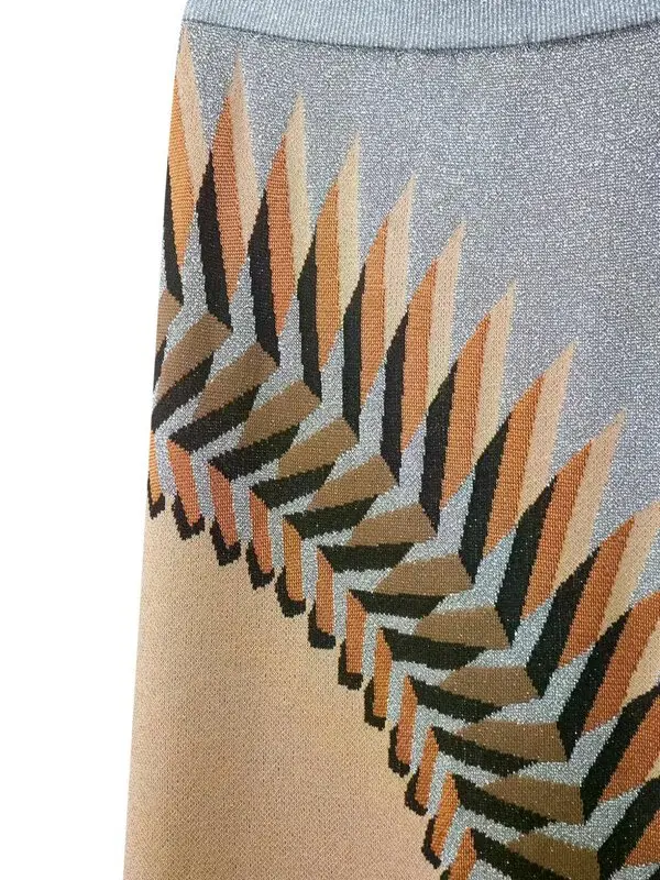 Rabanne Graphic-print Maxi Skirt With Side Slit