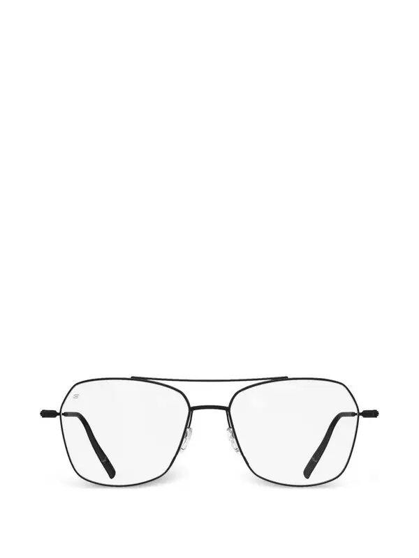 SILHOUETTE Pure Visionary Pilot-frame Eyeglasses - Black