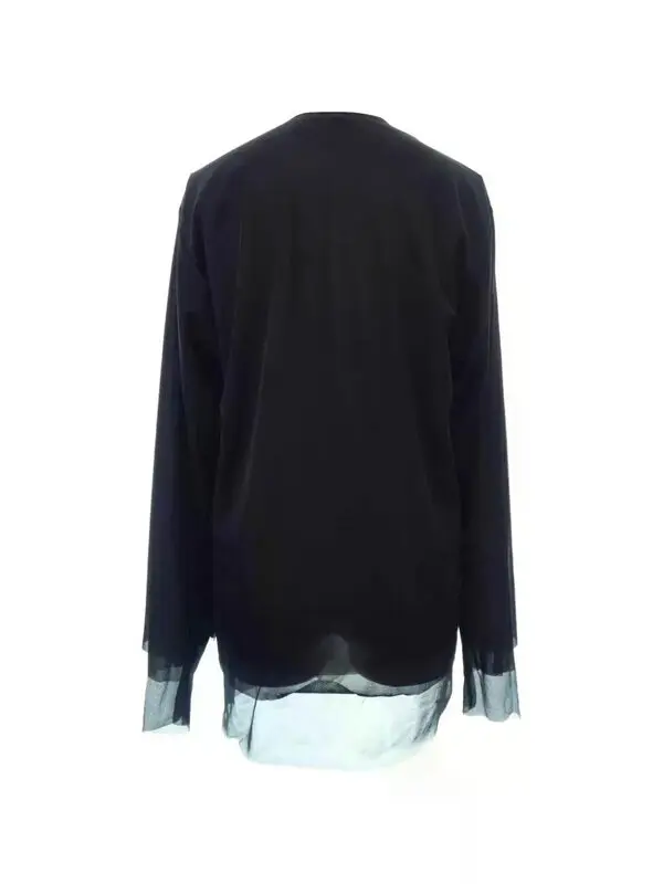 Comme Des Garçons Layered Sheer-panel Long-sleeved T-shirt