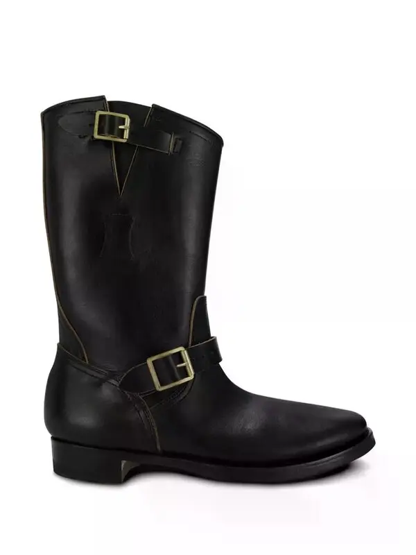 FORTELA Engineer Buckle-fastening Leather Boots