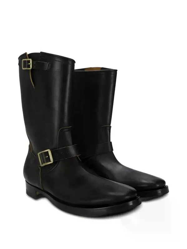 FORTELA Engineer Buckle-fastening Leather Boots