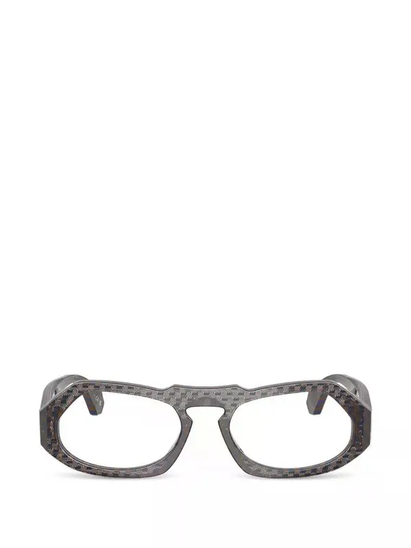 ALAIN MIKLI Geometric-frame Eyeglasses - Blue