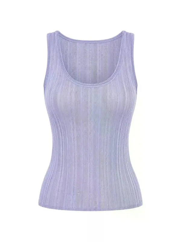 Theory Pointelle Knit Scoop Neck Tank Top