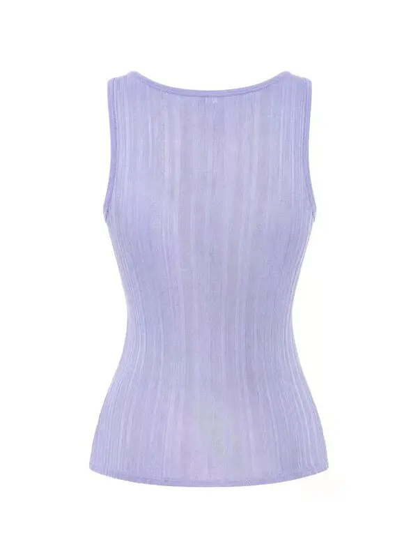 Theory Pointelle Knit Scoop Neck Tank Top