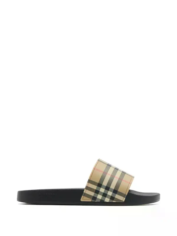 Burberry Check Print Slides