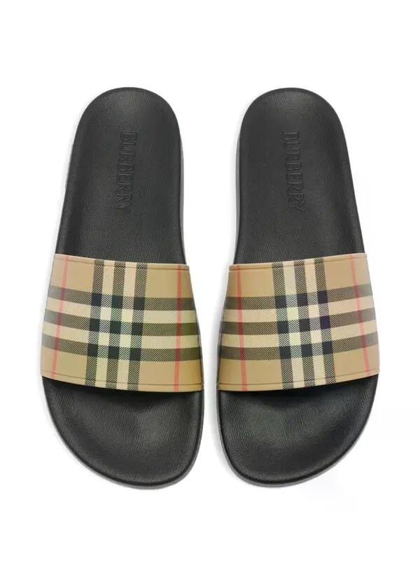 Burberry Check Print Slides
