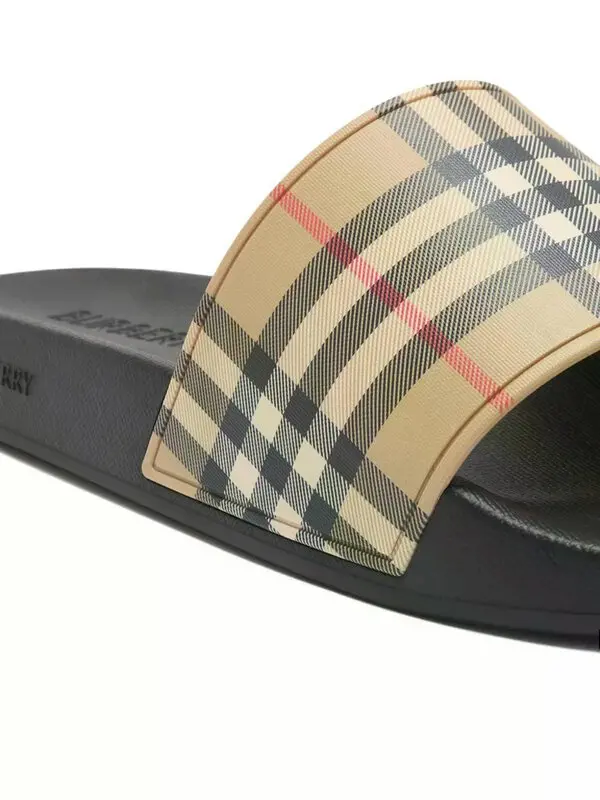 Burberry Check Print Slides