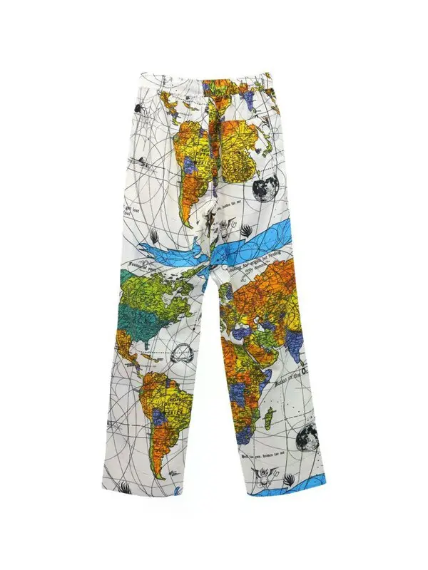 SAINT MXXXXXX World-map Print Trousers