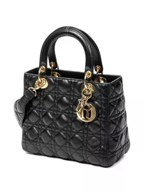 Dior Lady Medium Tote Bag - Black