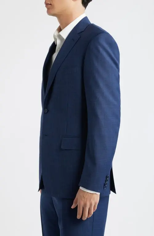 Canali Siena Regular Fit Mélange Wool Suit - Blue