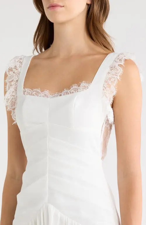 Lulus Ira Lace Tiered Mini Dress