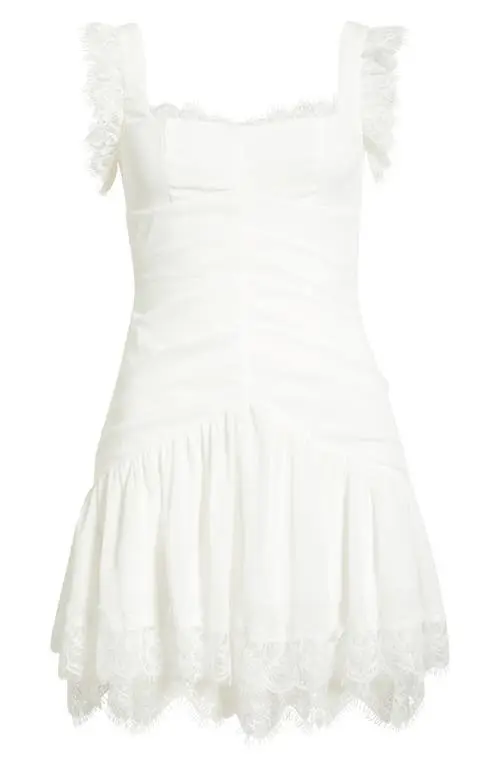 Lulus Ira Lace Tiered Mini Dress