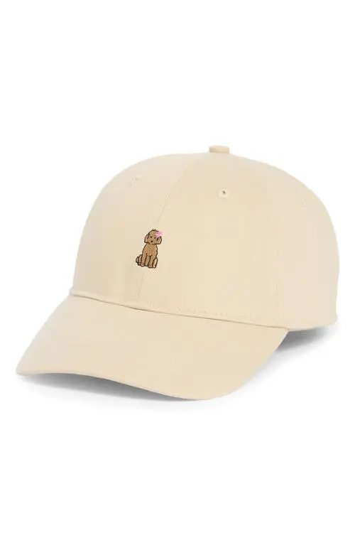 FRASIER STERLING Embroidered Island Pup Baseball Cap - Khaki