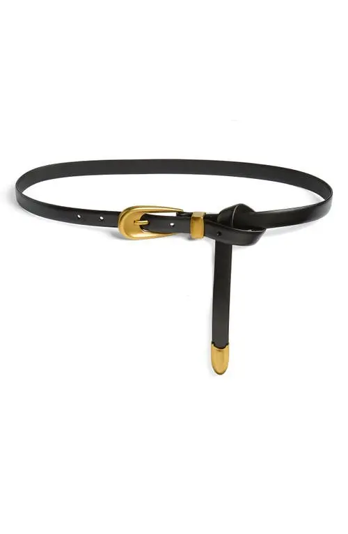 Treasure & Bond Olivia Leather Tie Belt - Black