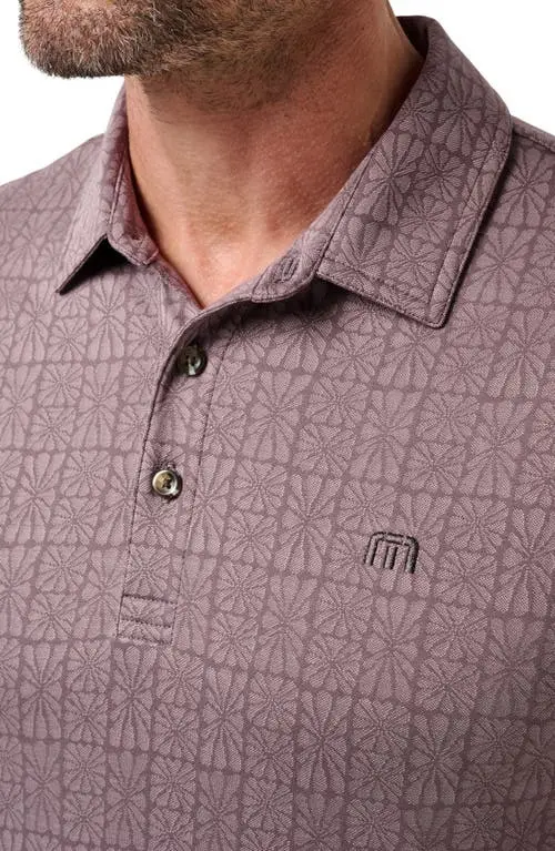 Travis Mathew Cabana Floral Jacquard Polo - Moonscape