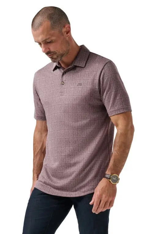 Travis Mathew Cabana Floral Jacquard Polo - Moonscape