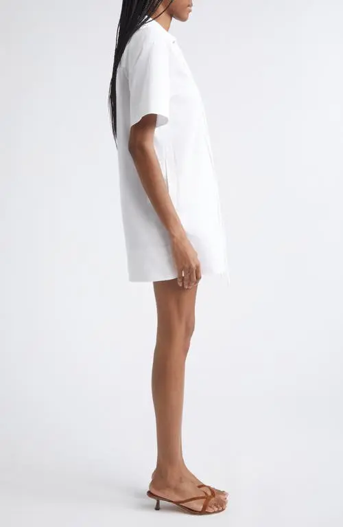Staud Tove Lace-up Shirt Dress