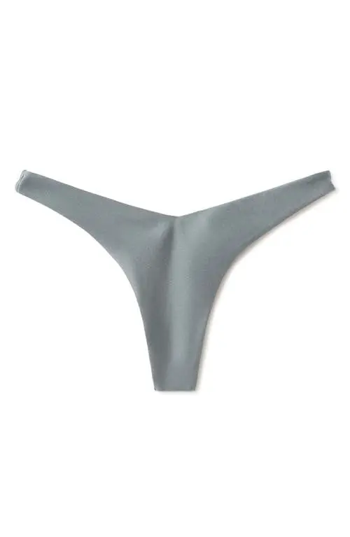 Mango V-cut Tanga Bikini Bottoms - Grey