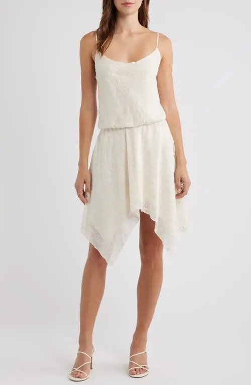 REFORMATION Jessamy Handkerchief Hem Minidress - Cream