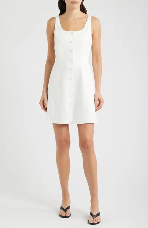 Theory Sculpted Linen Minidress - Ivory