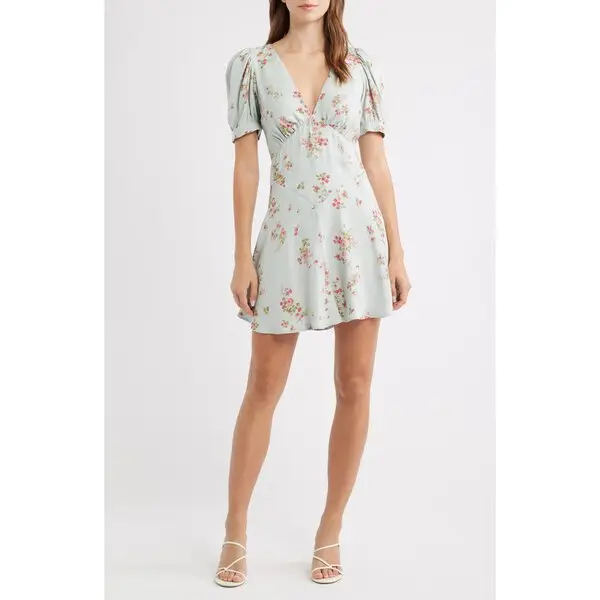 REFORMATION Naira Puff Sleeve Minidress - Dama