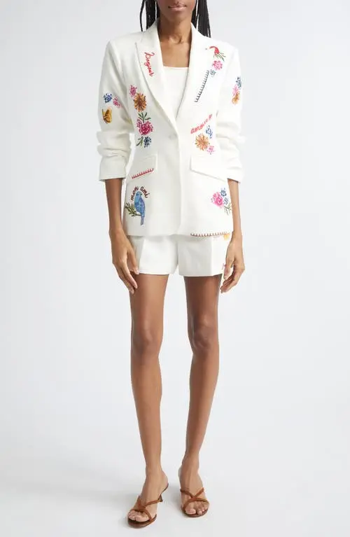 Cinq À Sept Celeste Vine Emmie Embroidered Shorts