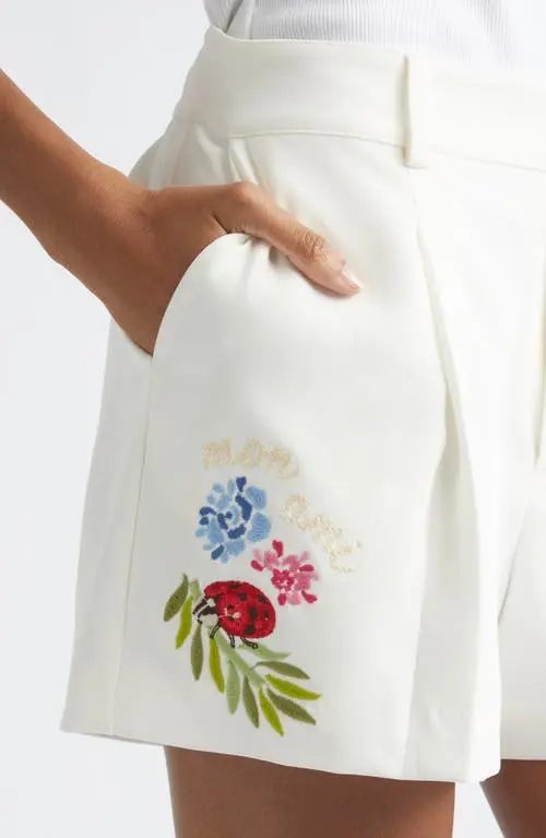 Cinq À Sept Celeste Vine Emmie Embroidered Shorts