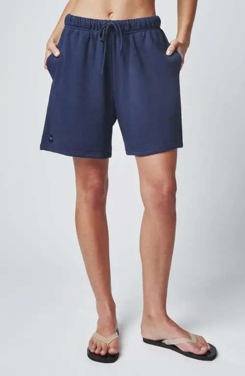 FLORENCE BY MILLS Boyfriend Fit Fleece Shorts - Navy