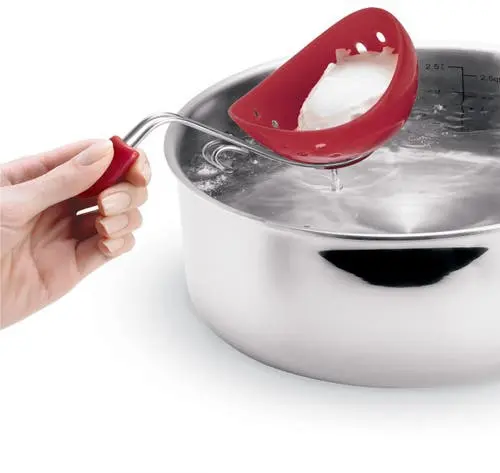 CUISIPRO Silicone Egg Poacher Set Of 2 With Pan Clips