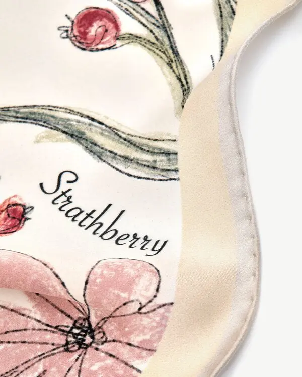 Strathberry Silk Diamond Scarf - Yellow