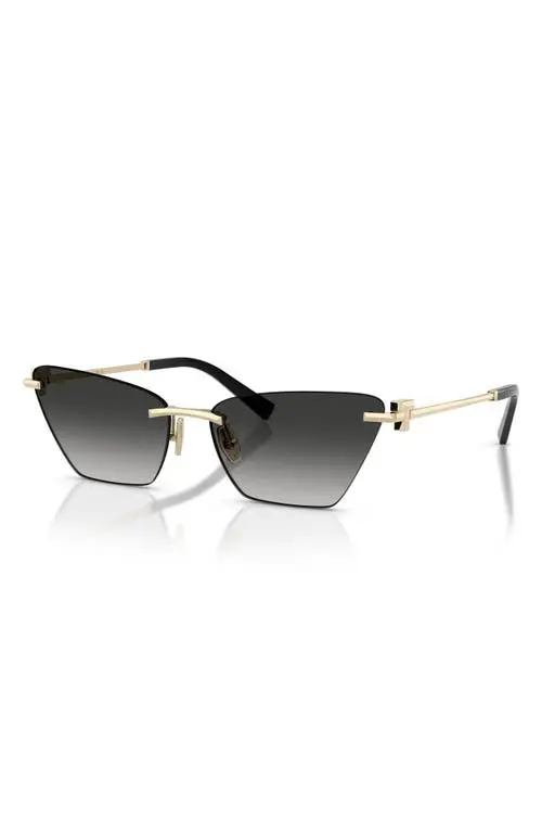 Tiffany & Co. Gradient Butterfly Rimless Sunglasses - Pale Gold/grey Gradient