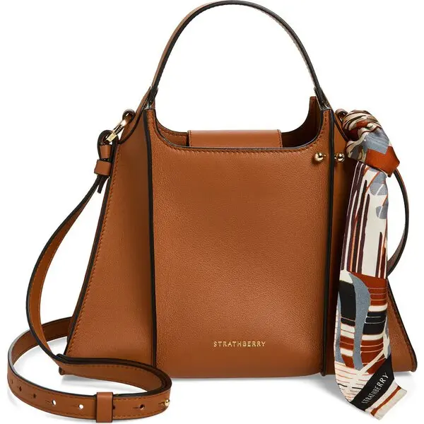 Strathberry Ark Shell Leather Top Handle Bag
