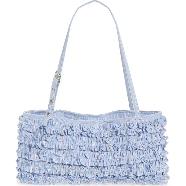 DAMSON MADDER Sophia Ruffle Baguette Shoulder Bag