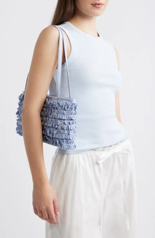 DAMSON MADDER Sophia Ruffle Baguette Shoulder Bag