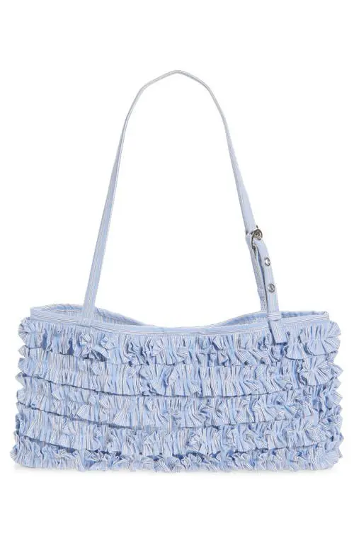 DAMSON MADDER Sophia Ruffle Baguette Shoulder Bag