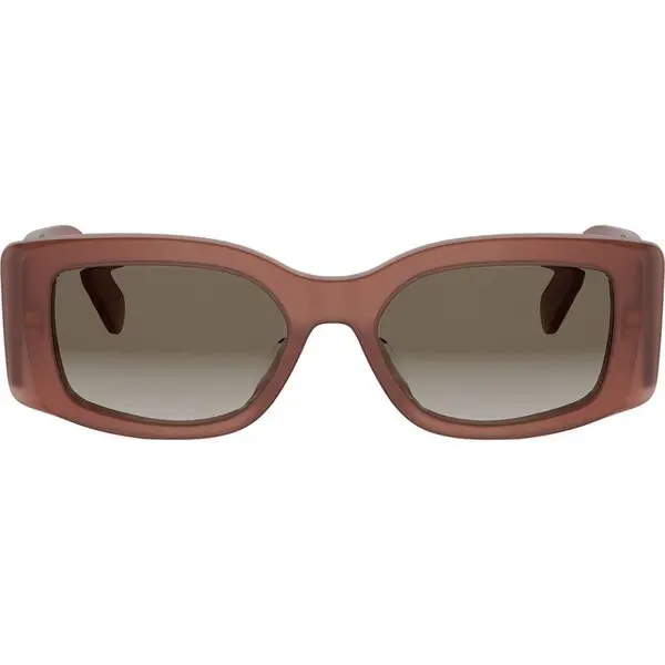 Celine Maxi Triomphe Rectangular Sunglasses - Light Brown/gradient Brown