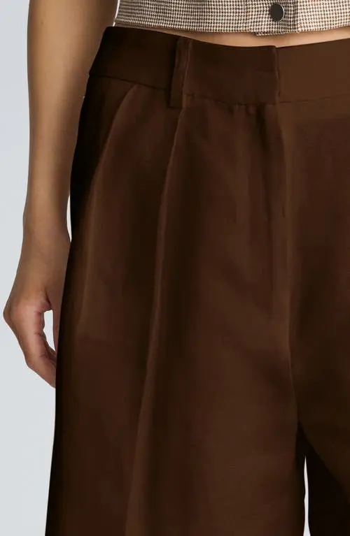 KENNETH COLE Pleated High Waist Bermuda Shorts