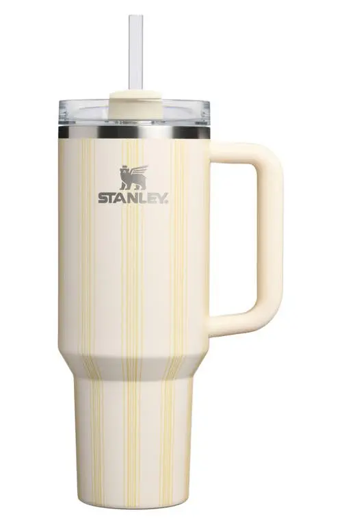 STANLEY The Quencher H2.o Flowstate™ 40-ounce Tumbler - Cream Picnic Stripe