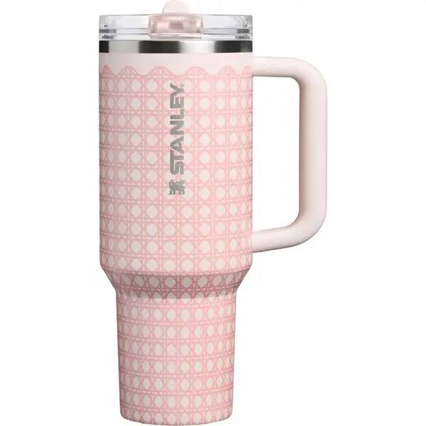 STANLEY The Quencher Protour Flip Straw 40-ounce Tumbler - Rose Quartz Rattan