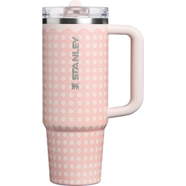STANLEY The Quencher Protour Flip Straw 40-ounce Tumbler - Rose Quartz Rattan